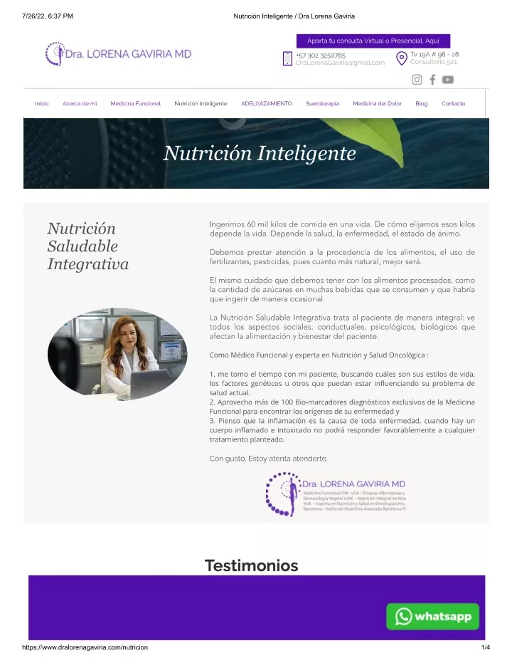 PPT - Nutrición Inteligente | Dra Lorena Gaviria PowerPoint Presentation - ID:11601570