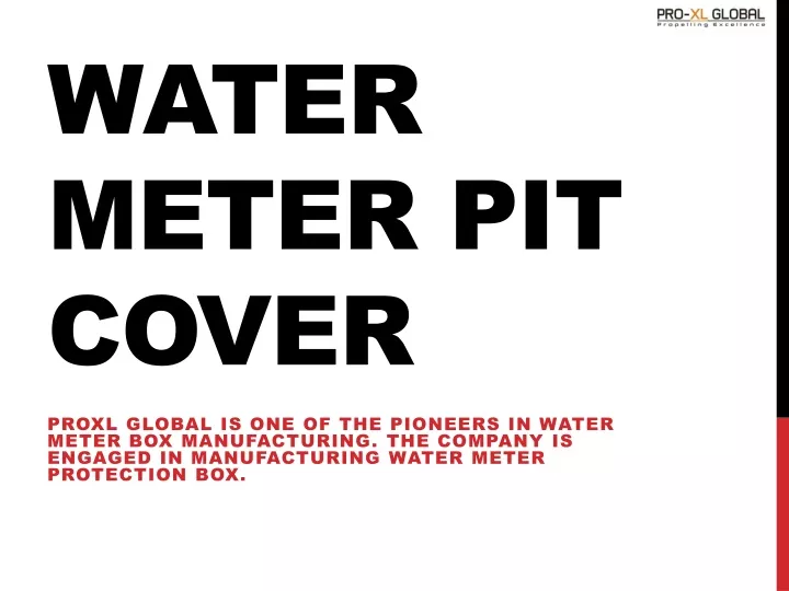 PPT - Water Meter Pit Cover PowerPoint Presentation, free download - ID ...