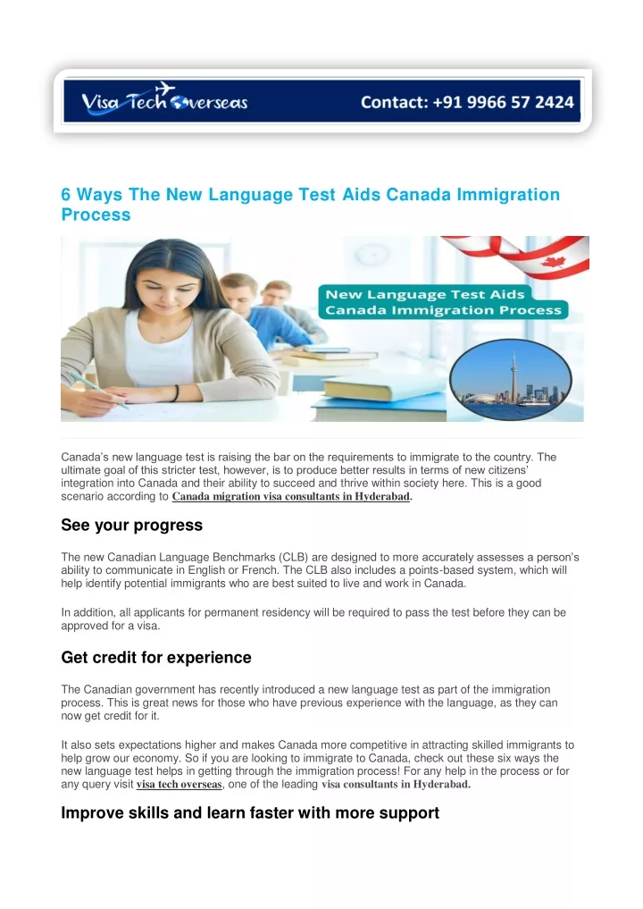 PPT - 6 Ways The New Language Test Aids Canada Immigration Process ...