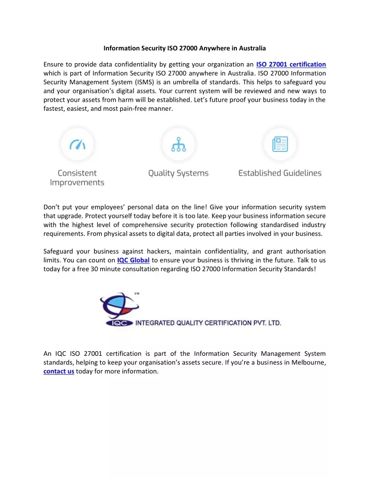 PPT - Information Security ISO 27000 Australia PowerPoint Presentation ...