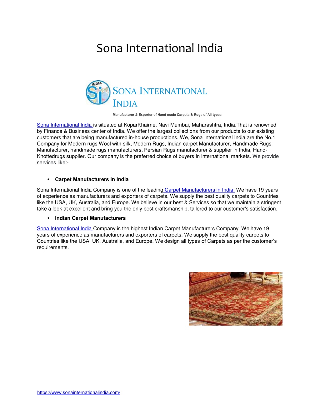 PPT - Sona-International-India PowerPoint Presentation, free download - ID:11604218