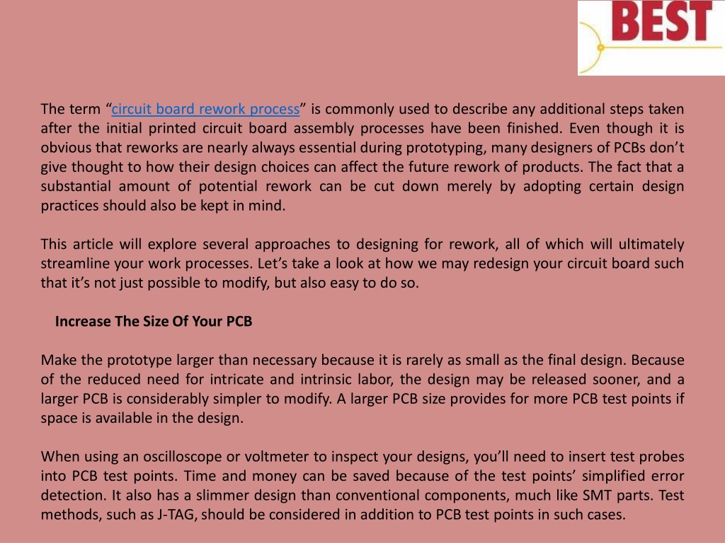 PPT - Different Techniques Of Designing For Rework PowerPoint ...