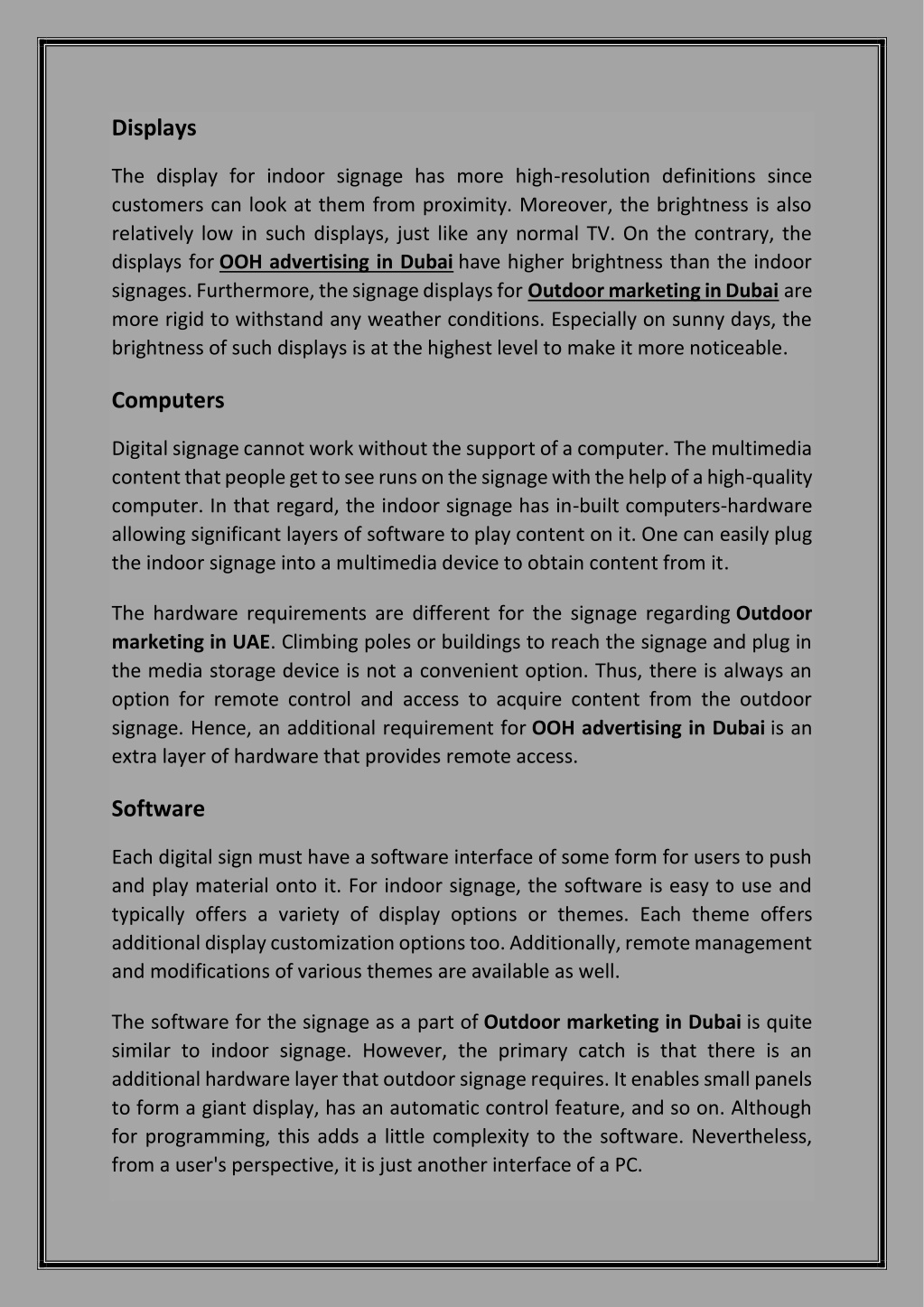 PPT - What Is the Difference between Outdoor and Indoor Digital Signage ...