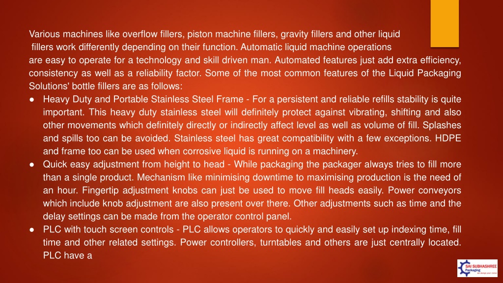 PPT - Best Liquid Packing Machine One Should Definitely Purchase to ...