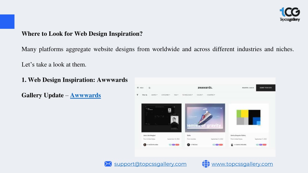 PPT - The Ultimate Sources for Web Design Inspiration PowerPoint ...