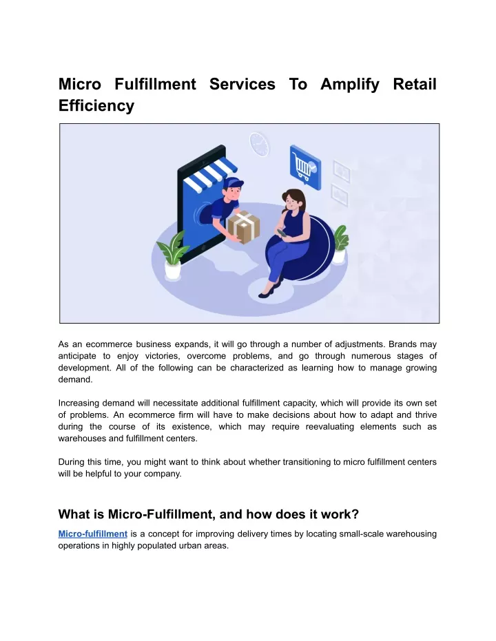 PPT - Micro Fulfillment Services To Amplify Retail Efficiency ...