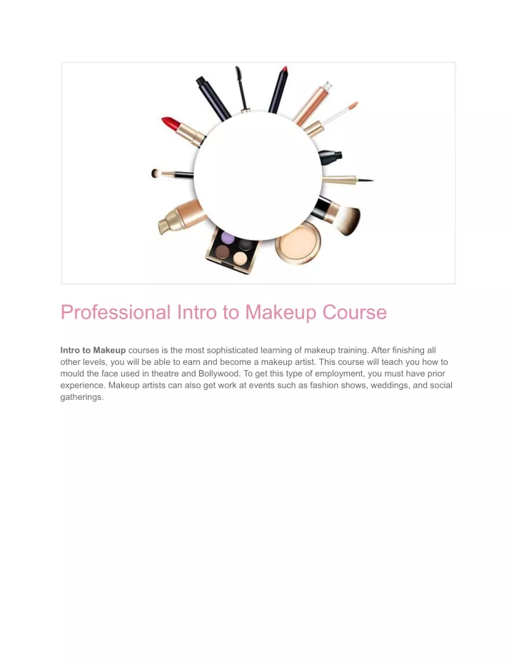 PPT - Professional Intro to Makeup Course PowerPoint Presentation, free ...