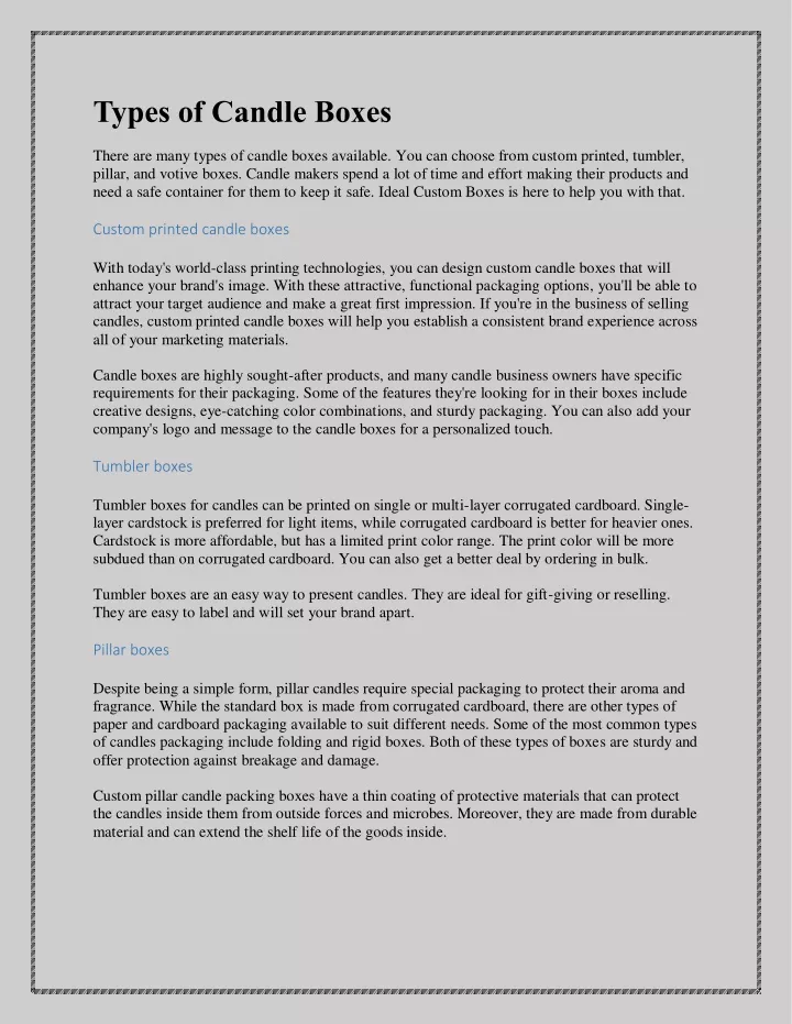 PPT - Types of Candle Boxes PowerPoint Presentation, free download - ID ...