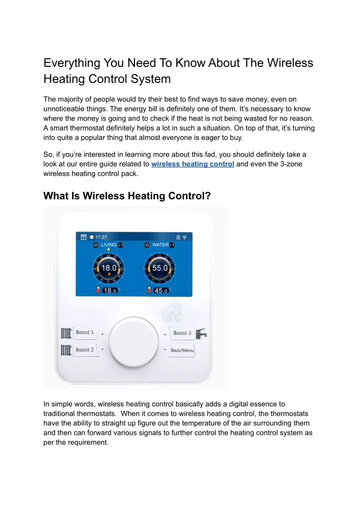 PPT - Everything You Need To Know About The Wireless Heating Control ...