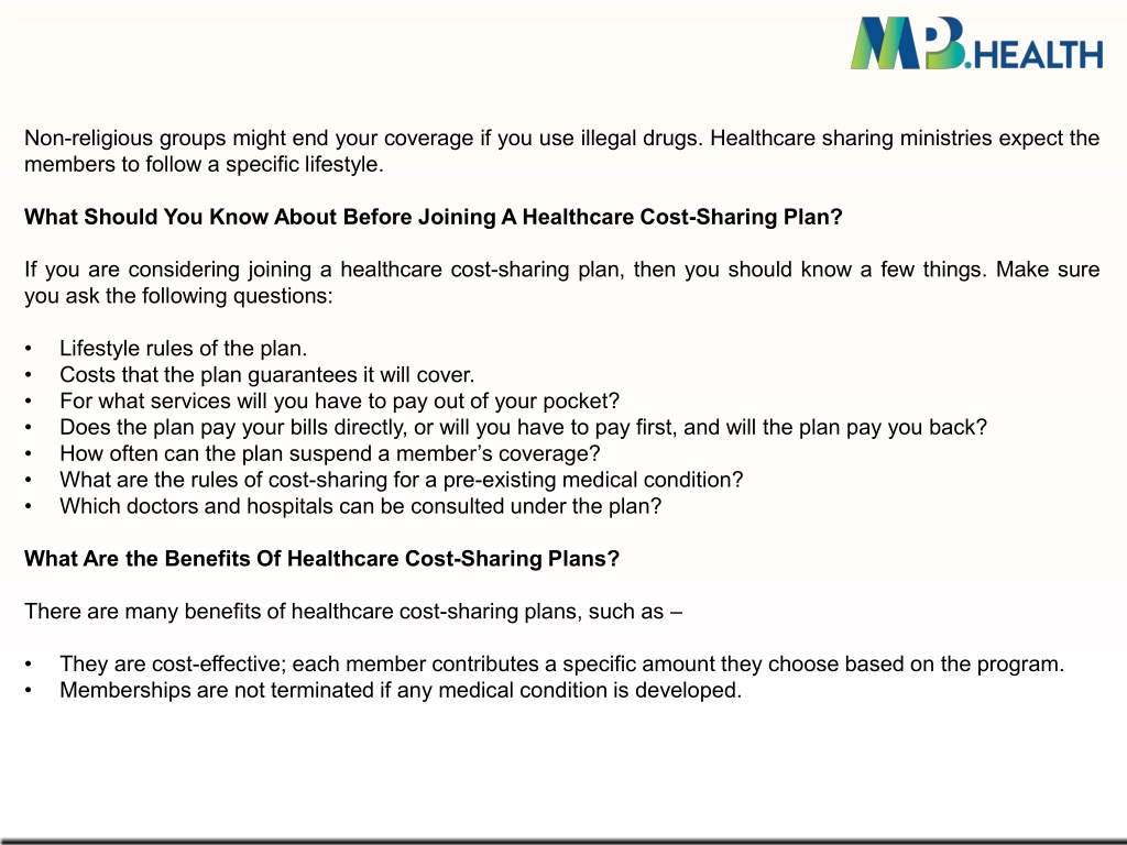 PPT - A Guide To Healthcare Cost-Sharing Plans PowerPoint Presentation ...