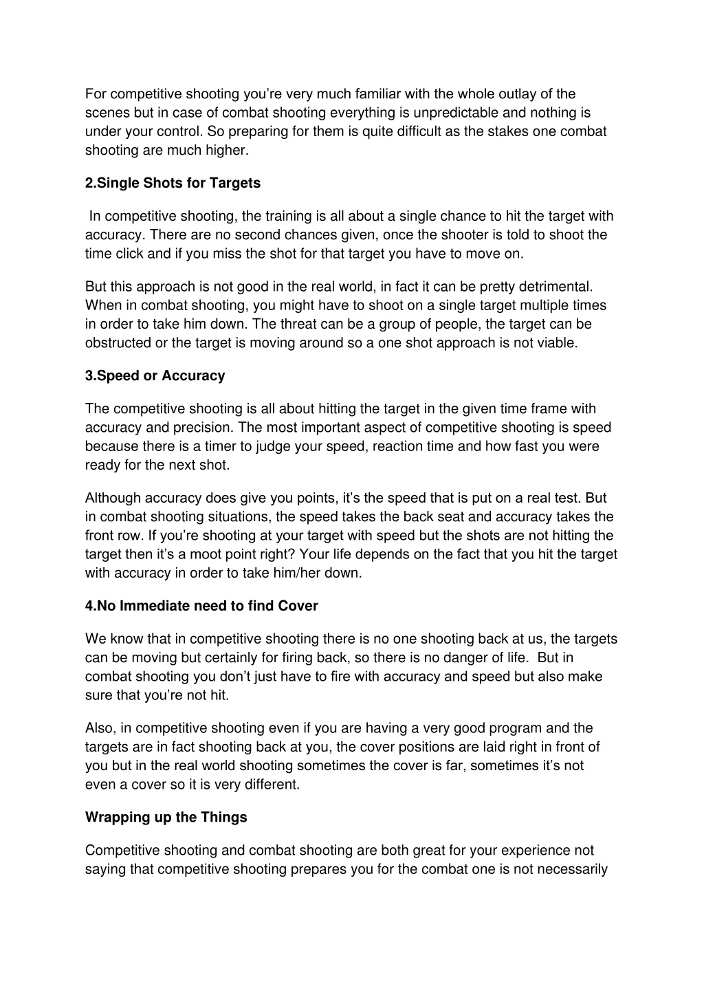 PPT - Differences between Competitive Shooting and Combat Shooting ...