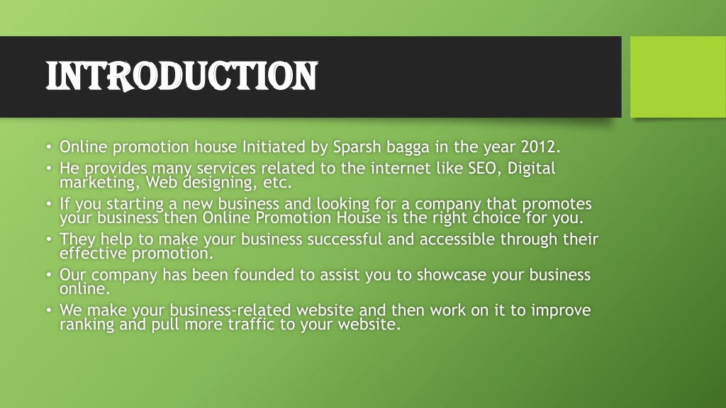 PPT - Online Promotion House PowerPoint Presentation, free download ...