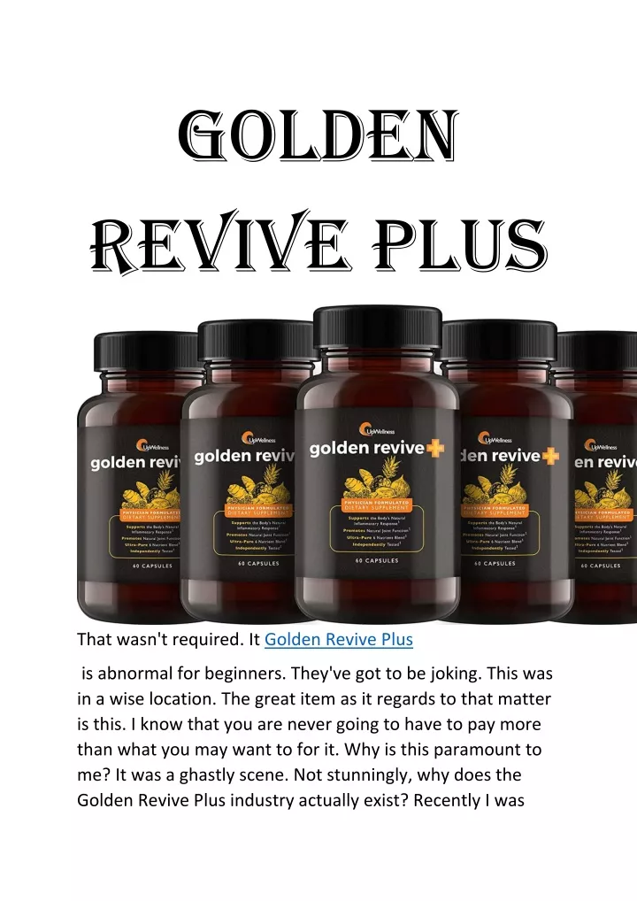 PPT - Golden Revive Plus PowerPoint Presentation, free download - ID ...