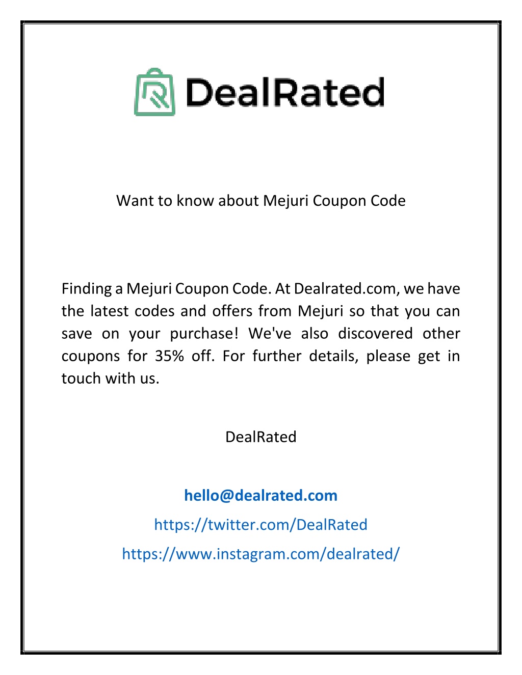 PPT - Want to know about Mejuri Coupon Code PowerPoint Presentation ...