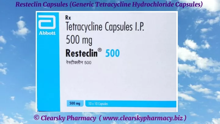 PPT - Resteclin Capsules (Generic Tetracycline Hydrochloride Capsules ...