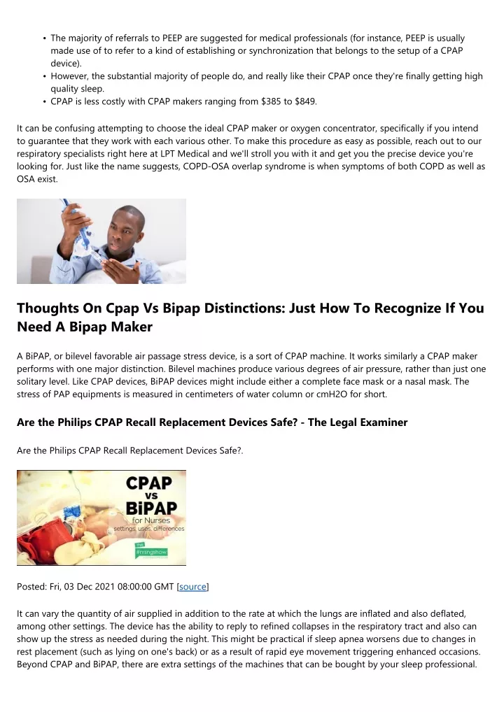 PPT - " What Is A Cpap Device? Difference In Between Cpap, Apap, Bipap ...