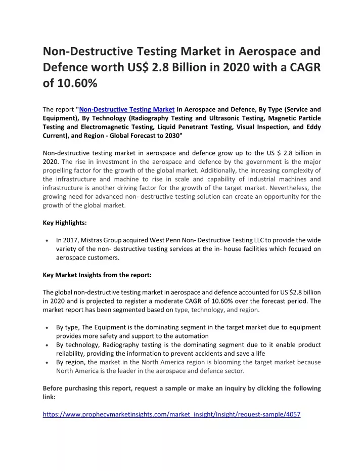 PPT - Non-destructive testing market PowerPoint Presentation, free ... PPT - Non-destructive testing market PowerPoint Presentation, free ...