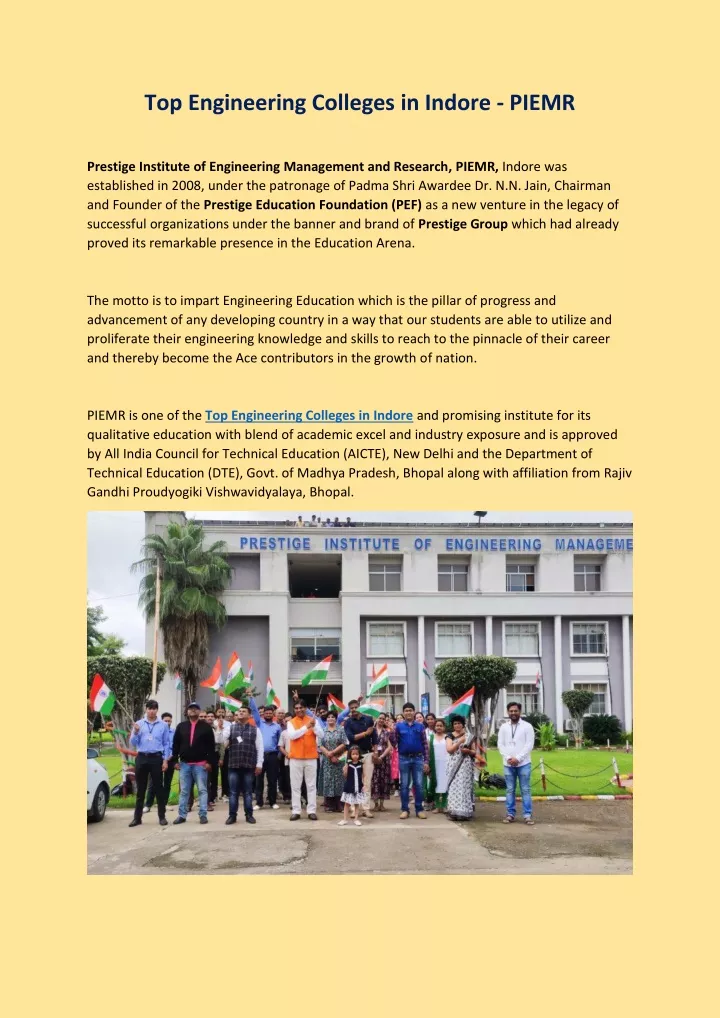PPT - Top Engineering Colleges in Indore PowerPoint Presentation, free ...