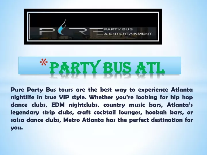 PPT - Party Bus Atl PowerPoint Presentation, free download - ID:11614988