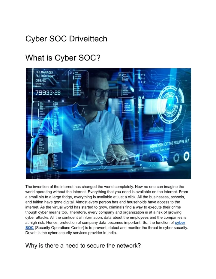 PPT - Cyber SOC Driveittech PowerPoint Presentation, free download - ID ...