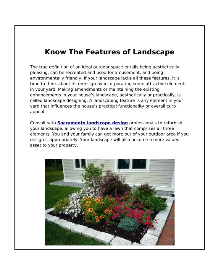 PPT - Know The Features of Landscape PowerPoint Presentation, free ...