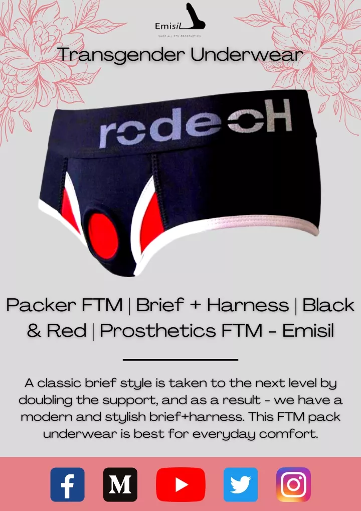 PPT - Packer FTM | Brief Harness | Black & Red | Prosthetics FTM ...