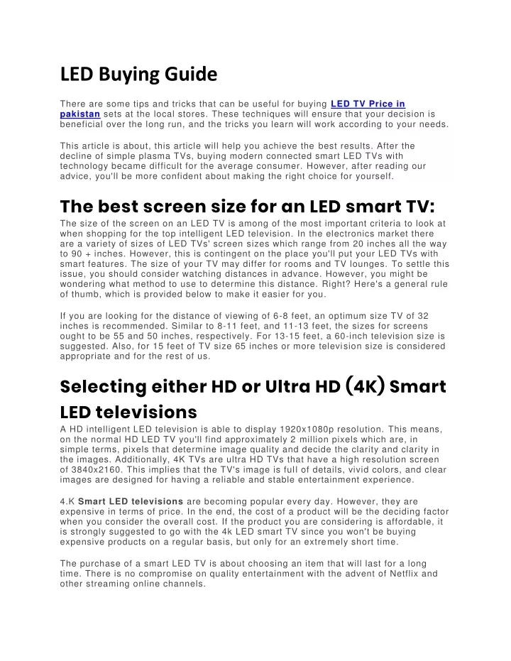 PPT - LED Buying Guide PowerPoint Presentation, free download - ID:11617611