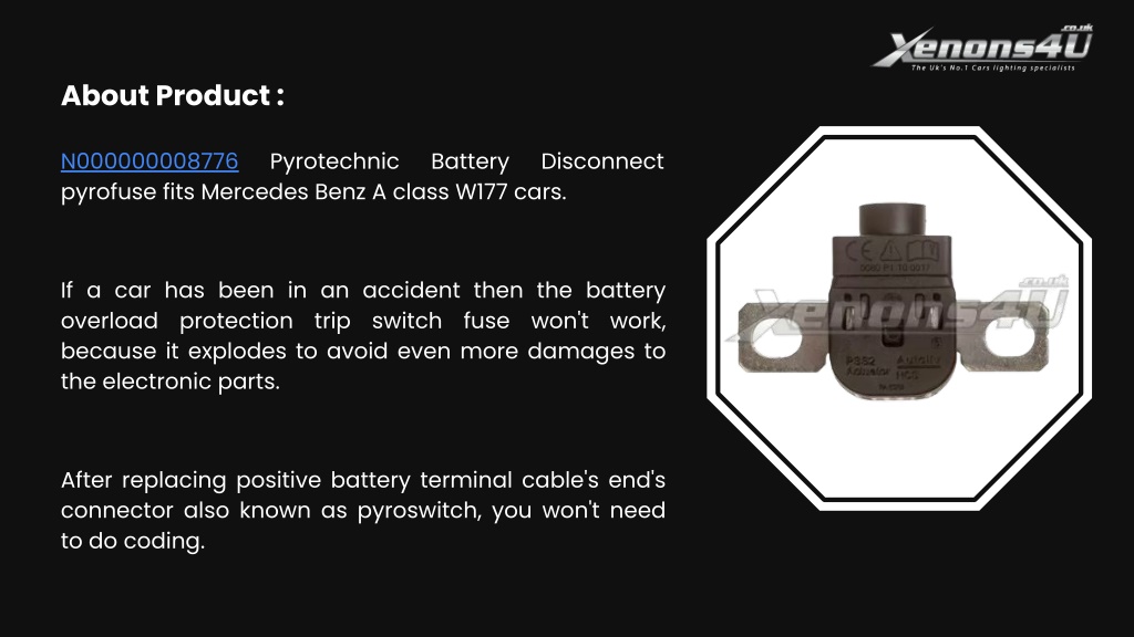 PPT - Mercedes Benz MBN10309-PF5 Battery Overload Protection Pyrofuse ...
