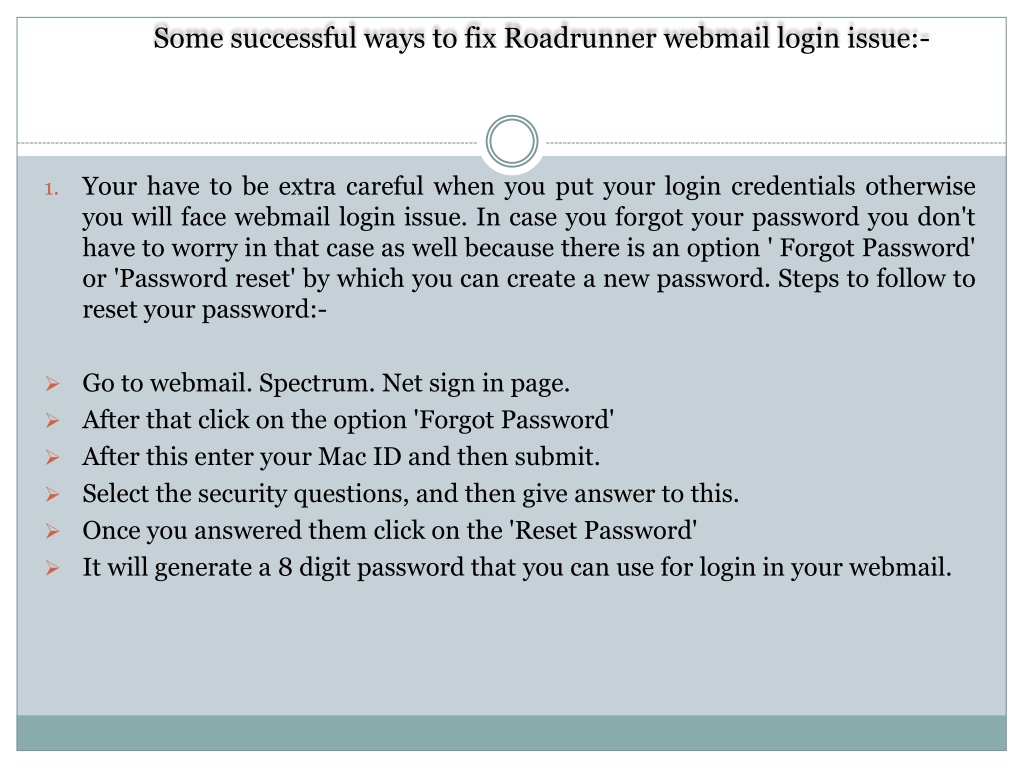 PPT - Most Effective Way to fix Roadrunner Webmail Login Issues ...