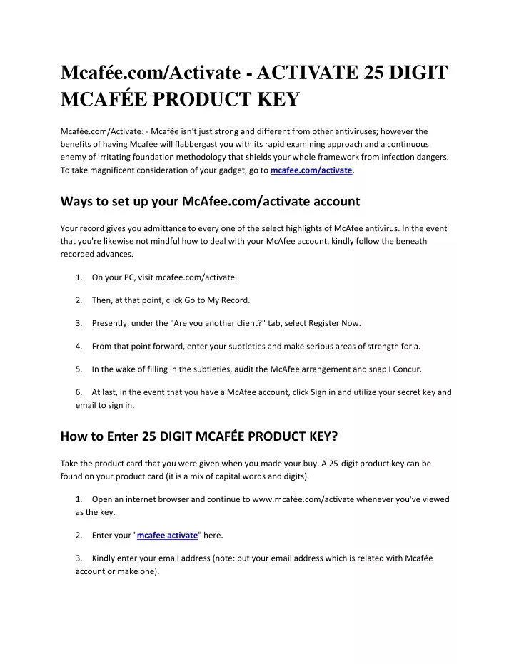 PPT - mcafee activation everything need to know PowerPoint Presentation ...
