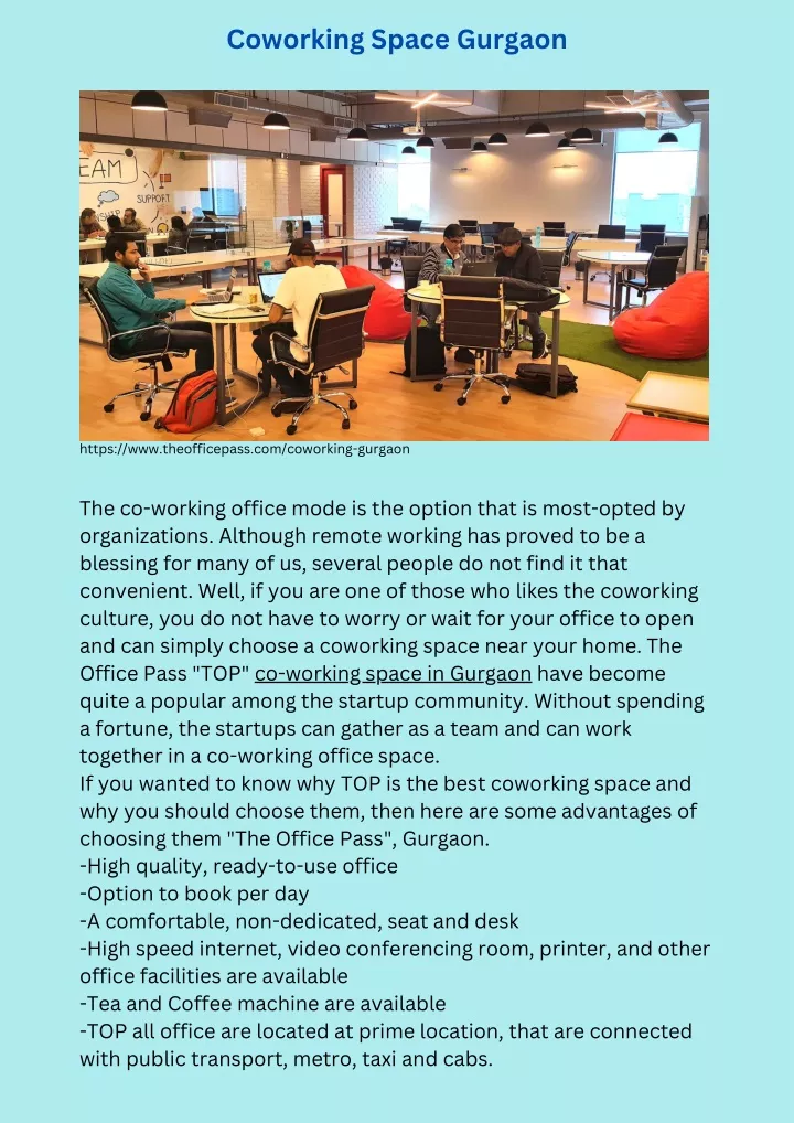 PPT - Coworking Space in Gurgaon PowerPoint Presentation, free download ...