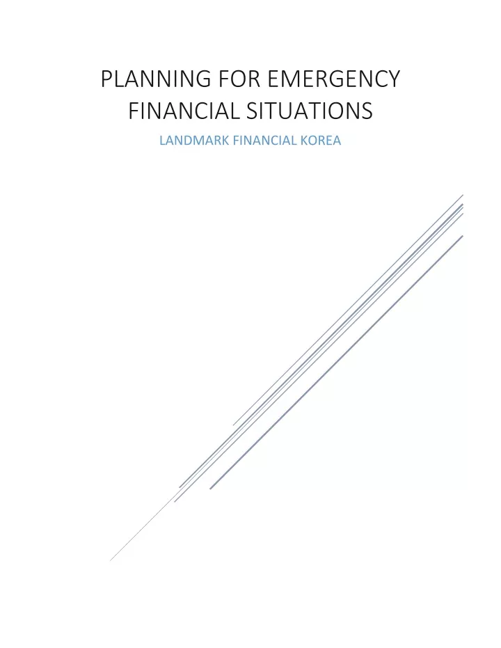 PPT - Planning For Emergency Financial Situations PowerPoint Presentation - ID:11620927