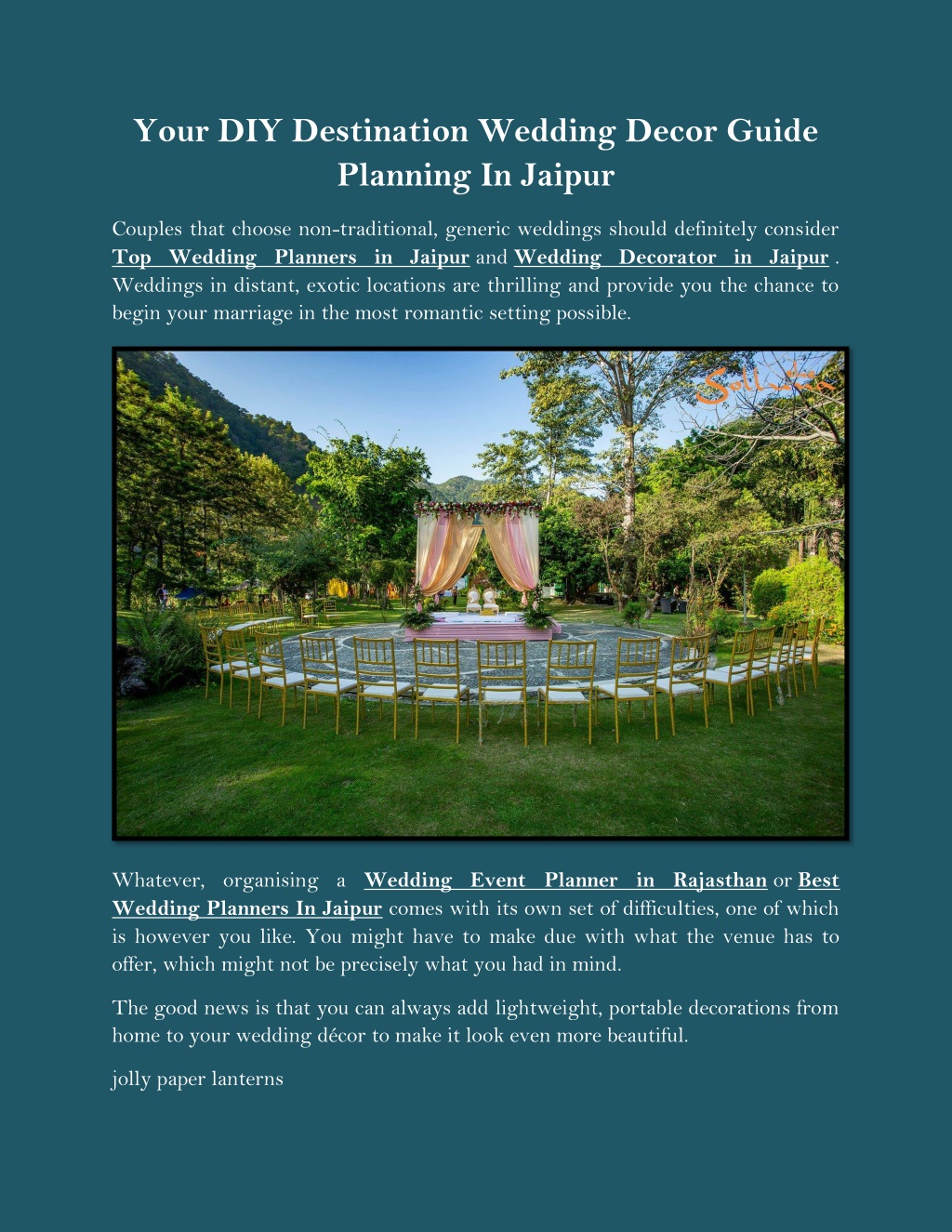 PPT - Your DIY Destination Wedding Decor Guide Planning In Jaipur ...