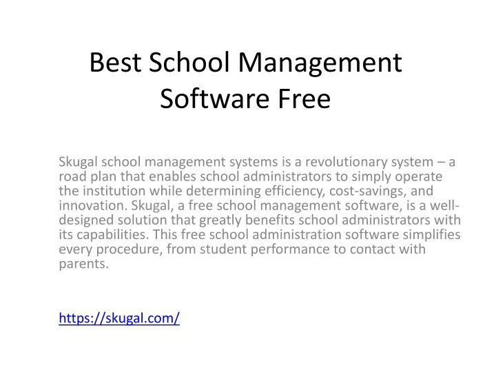 PPT - Best School Management Software Free PowerPoint Presentation ...