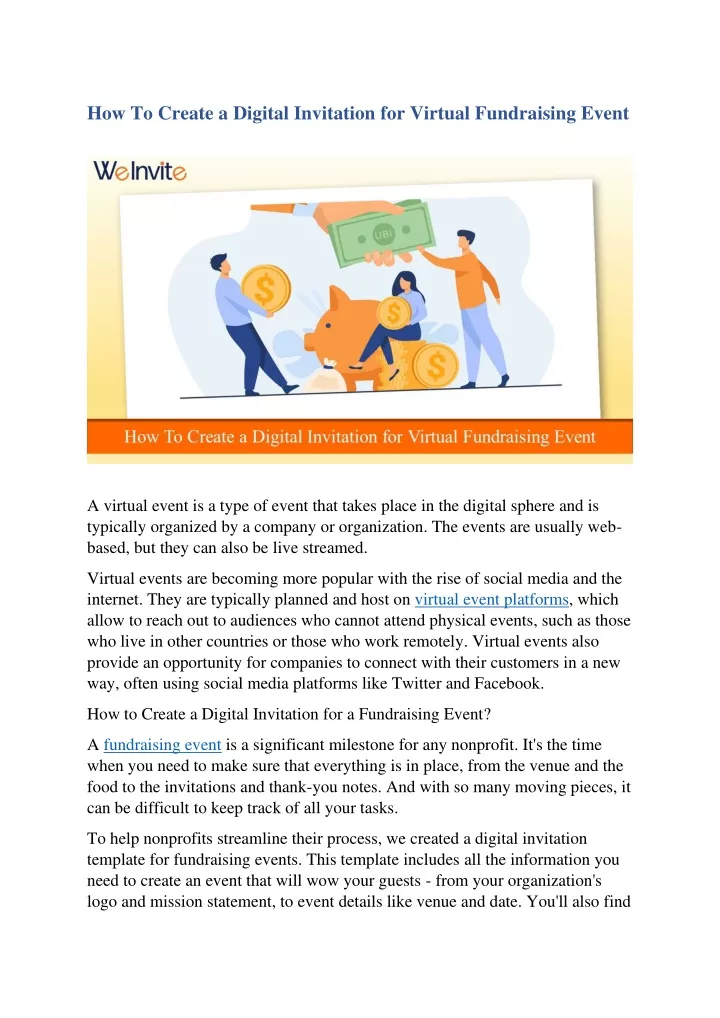 PPT - Guide to Create A Digital Invitation For Your Virtual Fundraising ...