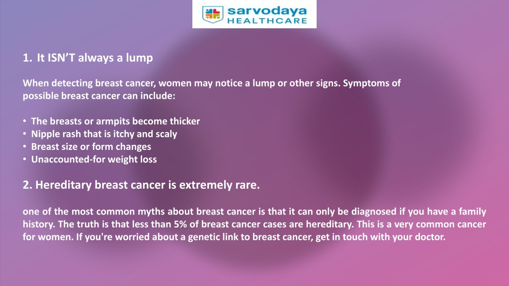 PPT - 5 Things To Know About Breast Cancer PowerPoint Presentation ...