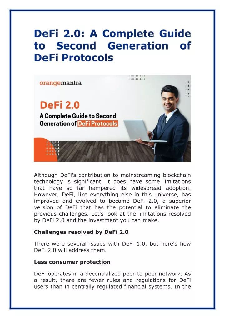 PPT - DeFi 2.0 - A Complete Guide to Second Generation of DeFi ... PPT - DeFi 2.0 - A Complete Guide to Second Generation of DeFi ...