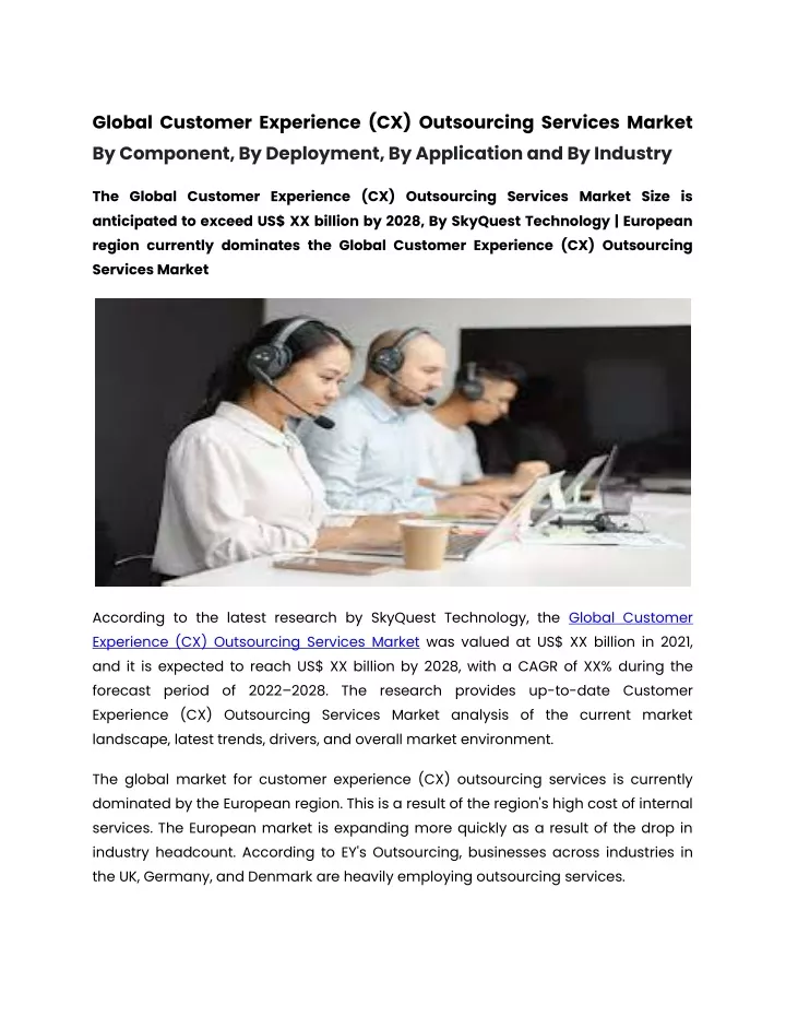 PPT - Global Customer Experience (CX) Outsourcing Services Market By ...