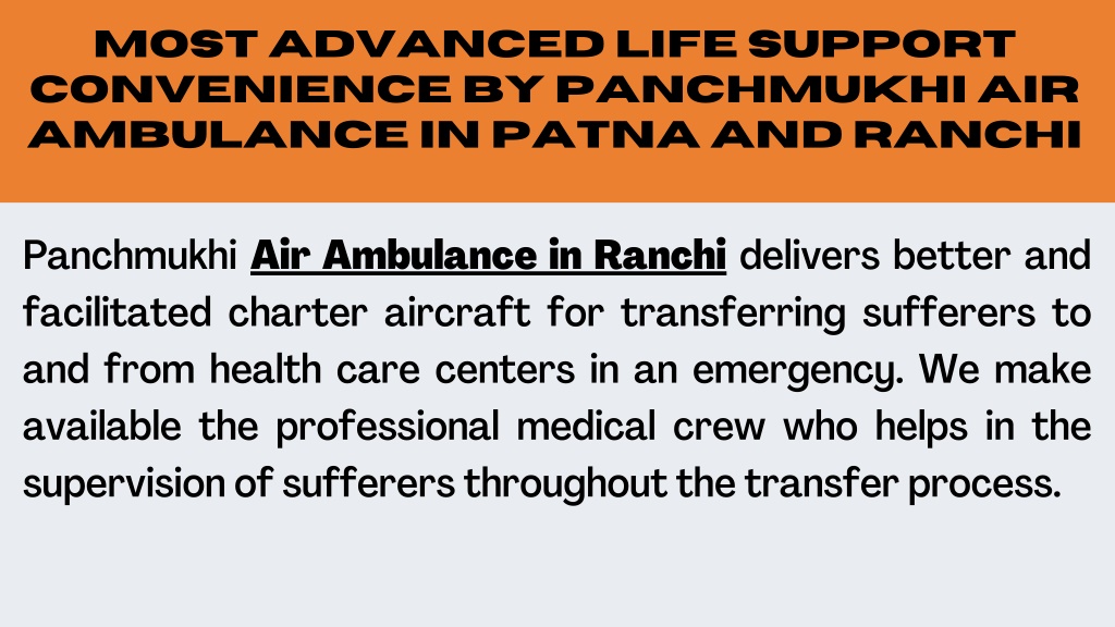 PPT - Most Advanced Life Support Convenience by Panchmukhi Air ...