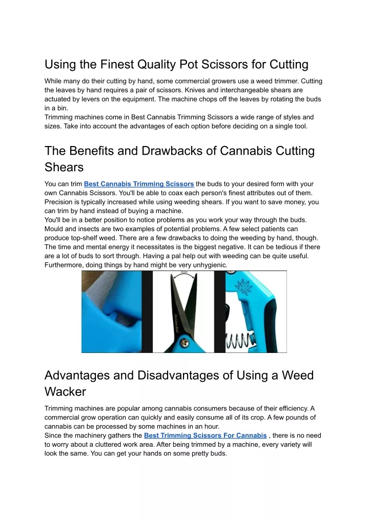 PPT - Best Cannabis Trimming Scissors PowerPoint Presentation, free ...