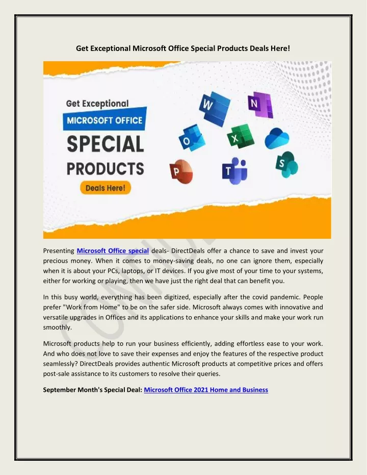 PPT - Purchase Microsoft Office Products from DirectDeals PowerPoint ...