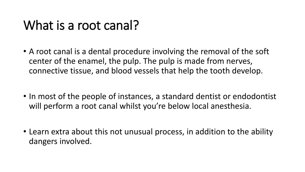 PPT - Root Canal Treatment Endodontic In Dubai PowerPoint Presentation ...