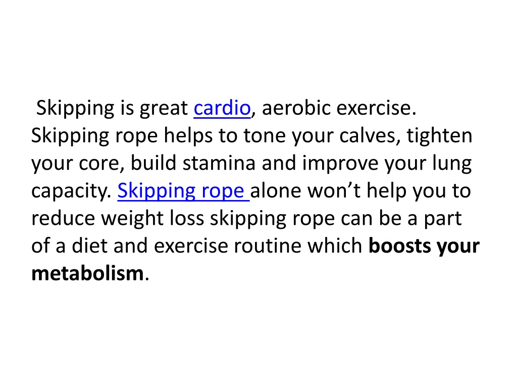 PPT - 10 Amazing Health Benefits of Skipping Rope PowerPoint ...