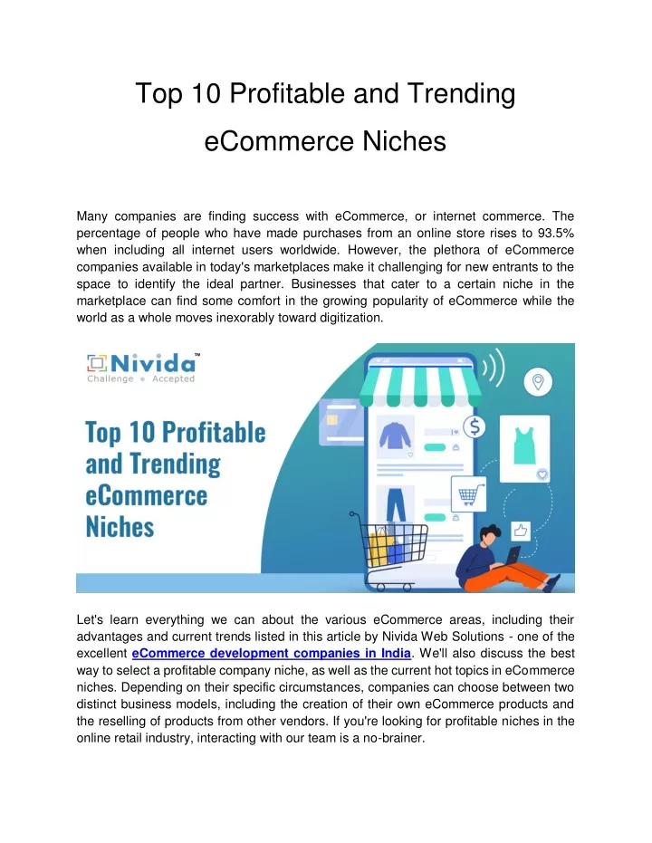 PPT - Top 10 Profitable and Trending eCommerce Niches PowerPoint ...