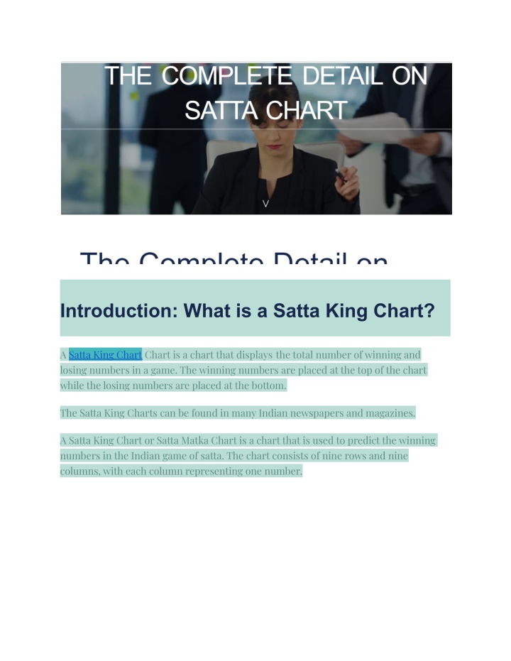 PPT - The Complete Detail on Satta Chart PowerPoint Presentation, free ...