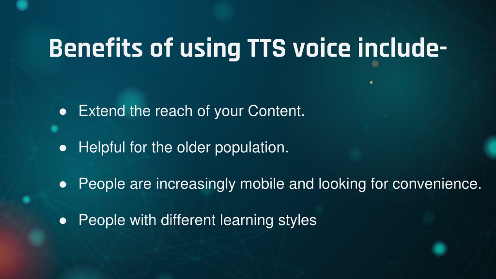 PPT - How TTS voices can improve the quality of learning? PowerPoint ...