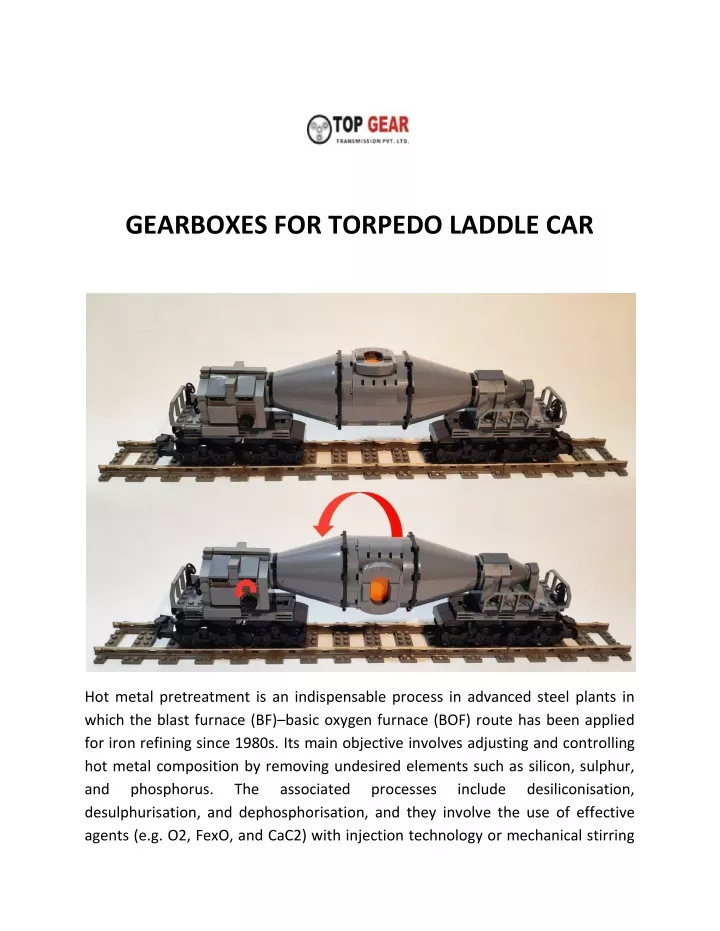 PPT - GEARBOXES FOR TORPEDO LADDLE CAR PowerPoint Presentation, free ...