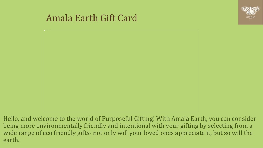 PPT - Shop Eco Friendly Gifts Online - Amala Earth PowerPoint ...
