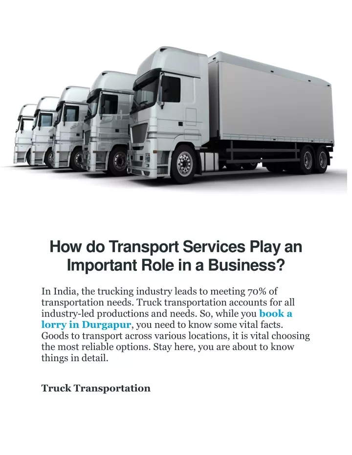 PPT - Online lorry booking in Durgapur PowerPoint Presentation, free ...