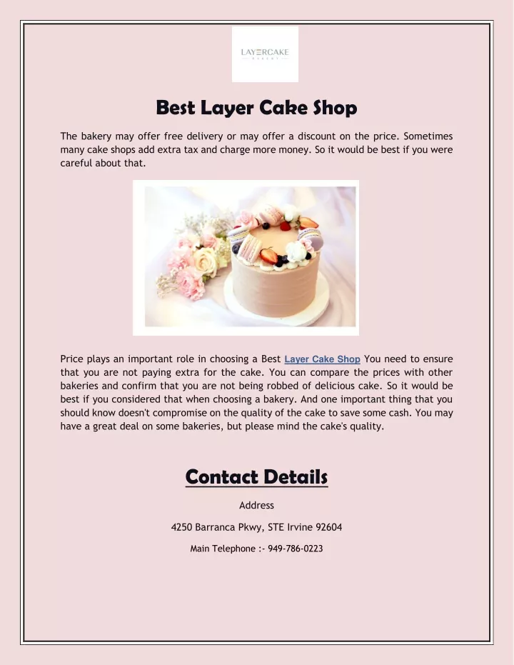PPT - Layer Cake Shop PowerPoint Presentation, free download - ID:11635062